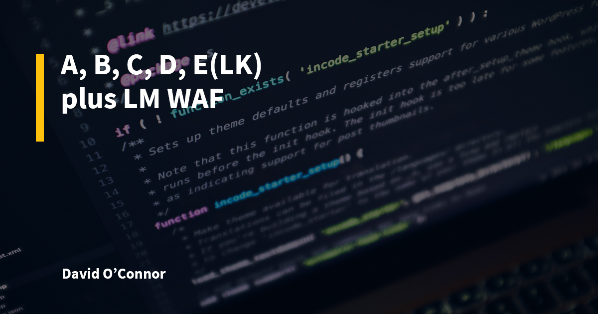 LM WAF in ELK (Elastic,Logstash,Kibana) stack - Kemp